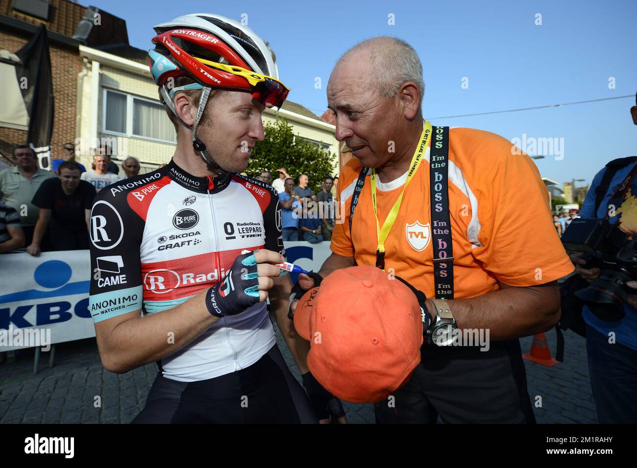 Belge Jan Bakelants de l'équipe RadioShack-Leopard photographié lors de ...