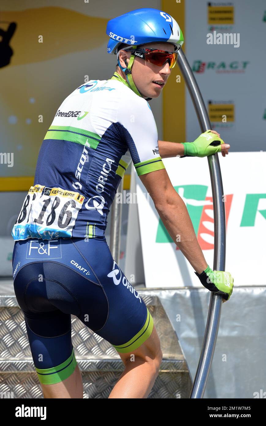 Jens Keukeleire belge d'Orica GreenEdge photographié au début de la ...