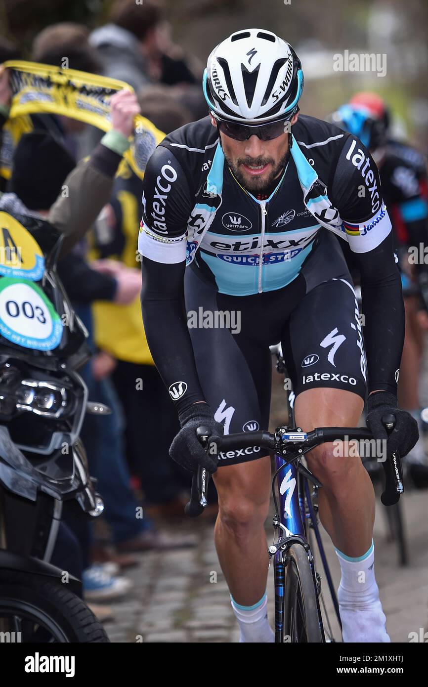 Belge Tom Boonen de l'équipe Ettix - Quick-Step photographié en action ...