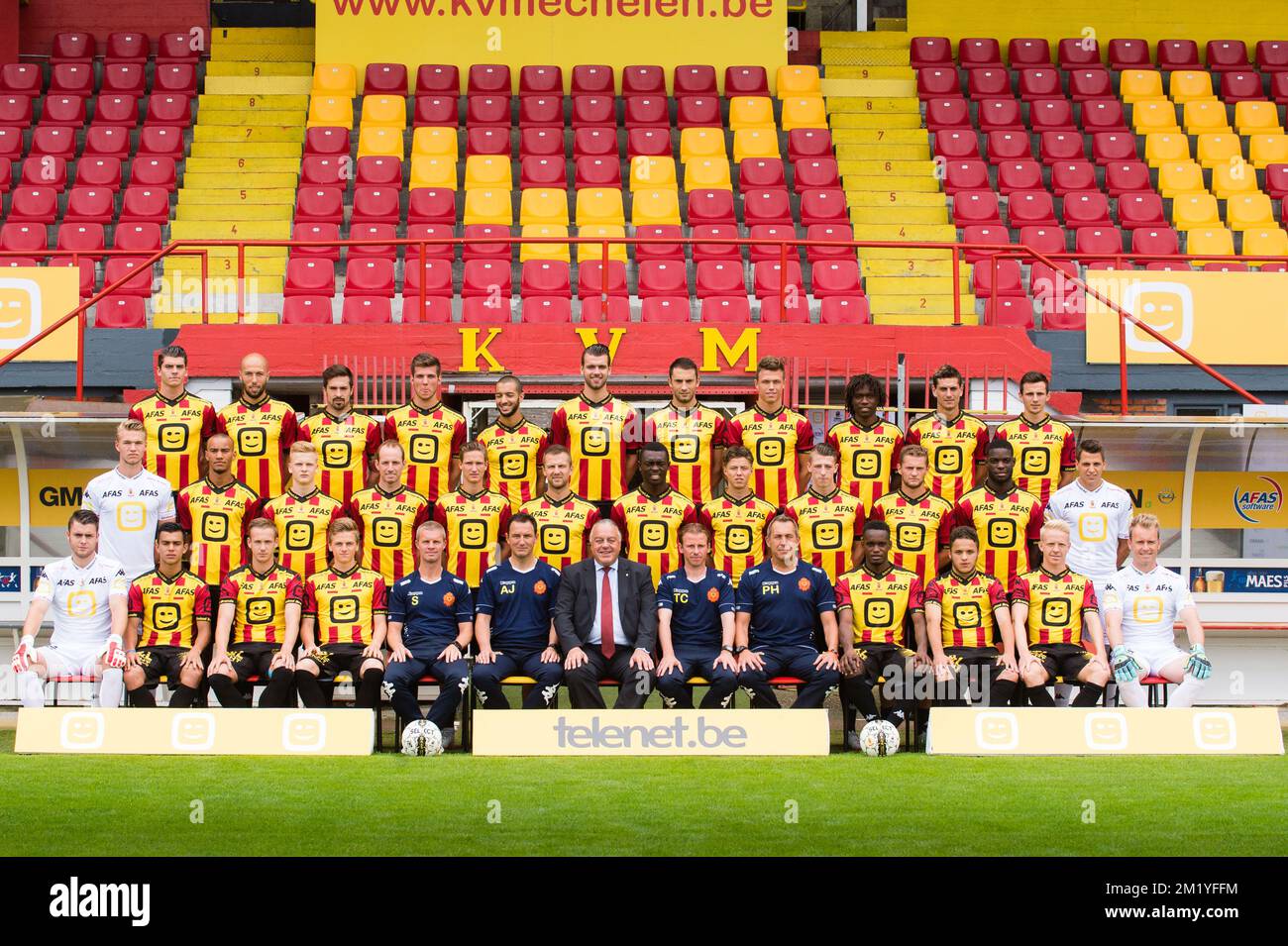 (Haut G-D) Marc Bols, gardien de but Anthony Swolfs, Seth de Witte ...