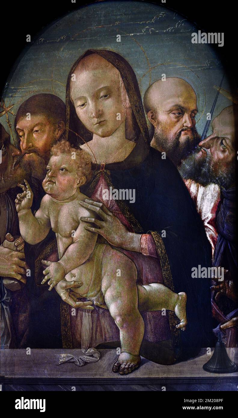 La Madonna col Bambino ei santi Girolamo, Giovanni Battista, Paolo e Antonio Abate - la Madonna ...