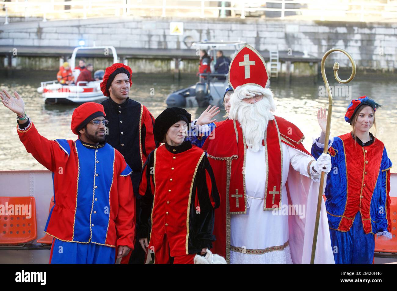 20151204 - BRUXELLES, BELGIQUE : illustration de l'arrivée de Saint ...
