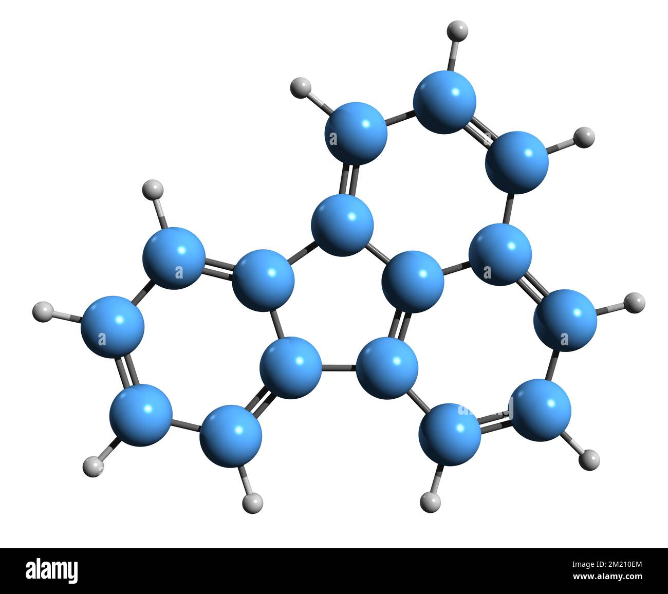 3D image de la formule squelettique du fluoranthène - structure ...