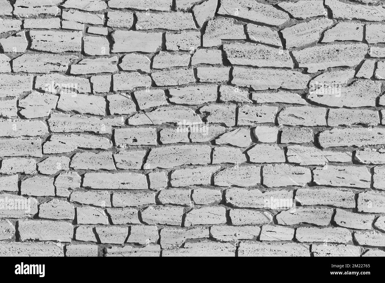 Texture de mur en pierre ancienne Banque d'images noir et blanc - Alamy