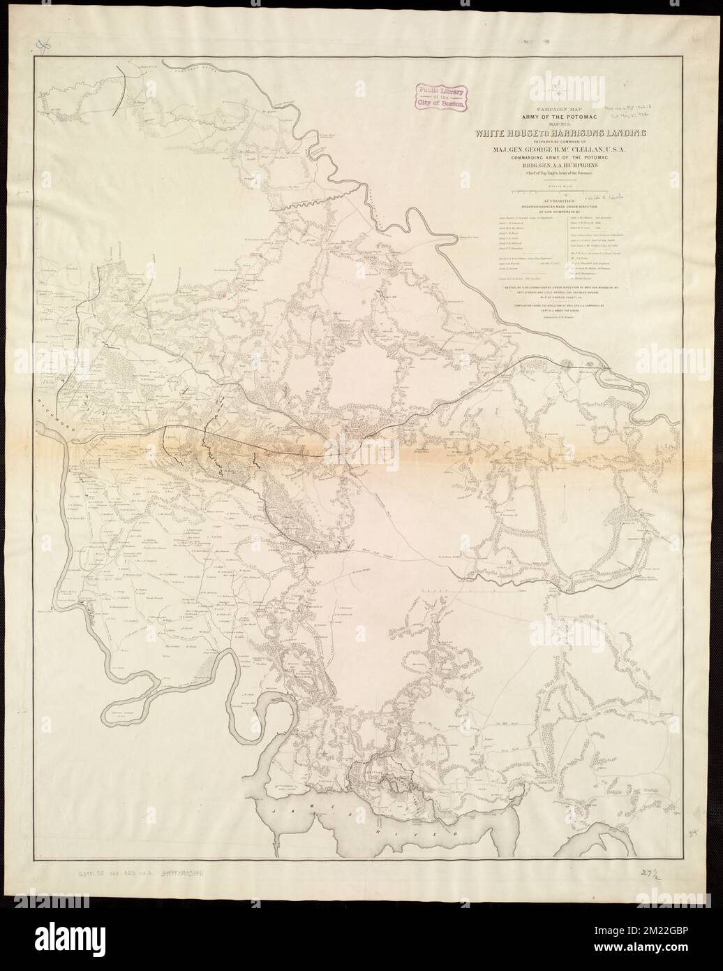 Cartes de campagne : Armée du Potomac : carte n° 3. White House to ...