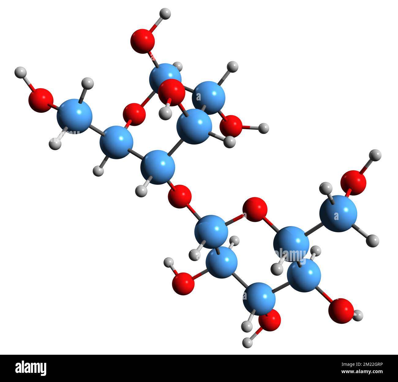 3D image de la formule squelettique du cellobiose - structure chimique ... 3D image de la formule squelettique du cellobiose - structure chimique ...