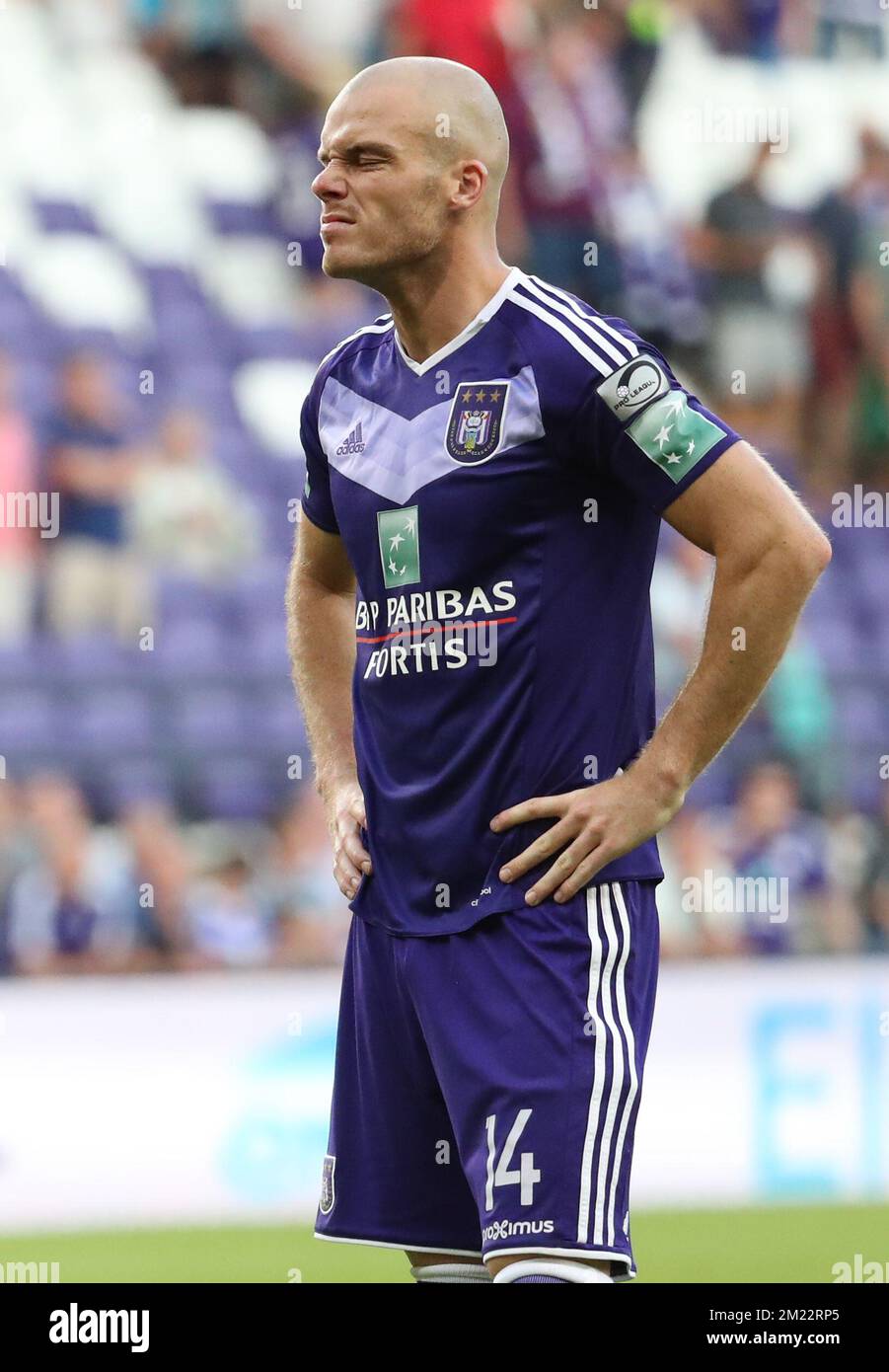 Bram Nuytinck d'Anderlecht est abattu après le match de la Jupiler Pro ...