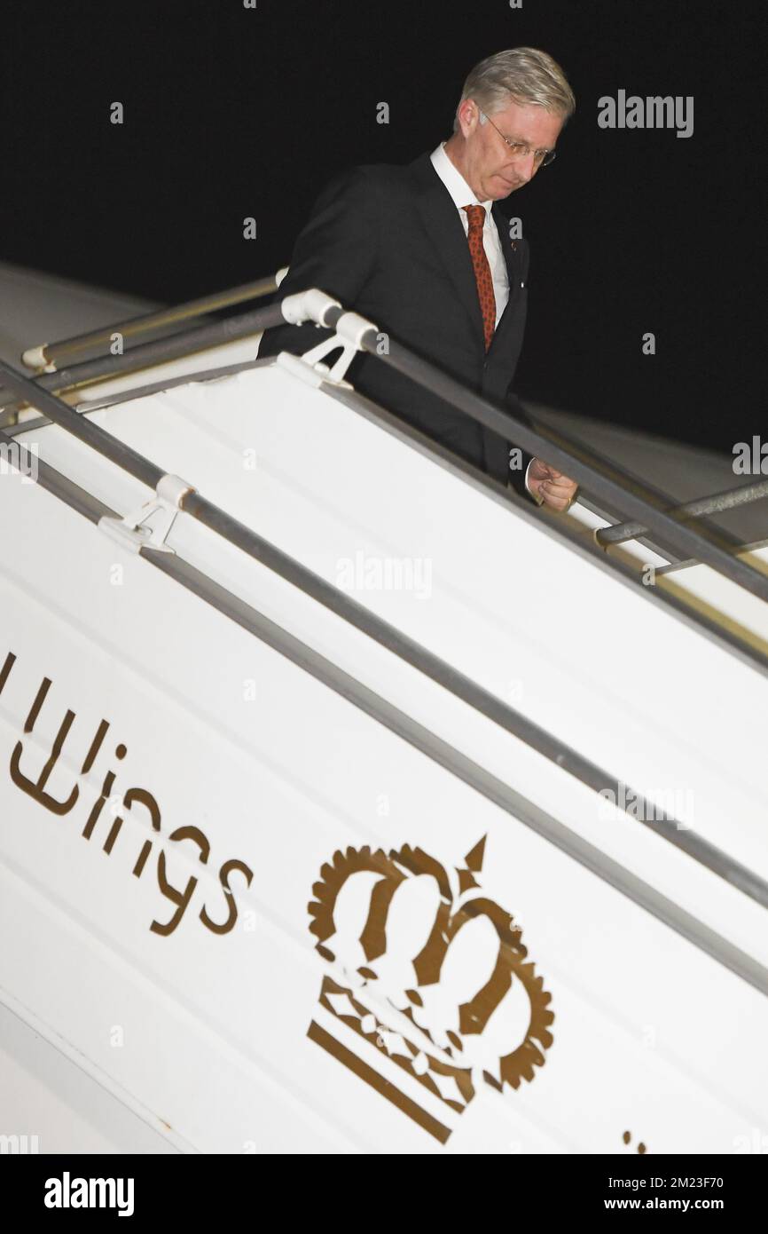 Roi Philippe - Filip de Belgique arrive à Amman dans le cadre d'une ...