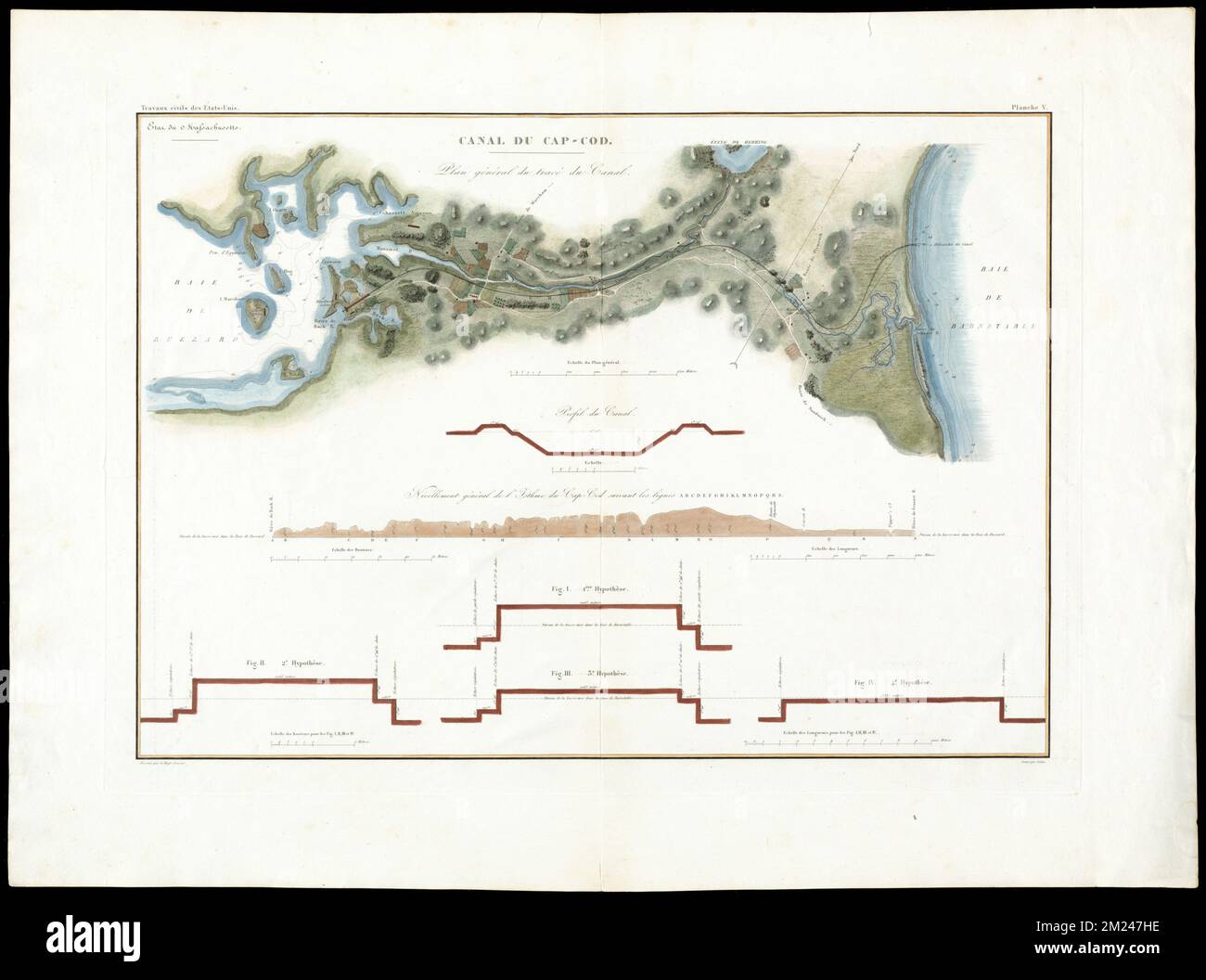 Canal du Cap-Cod : Plan général du tracé du canal , Cape Cod Canal Mass ...