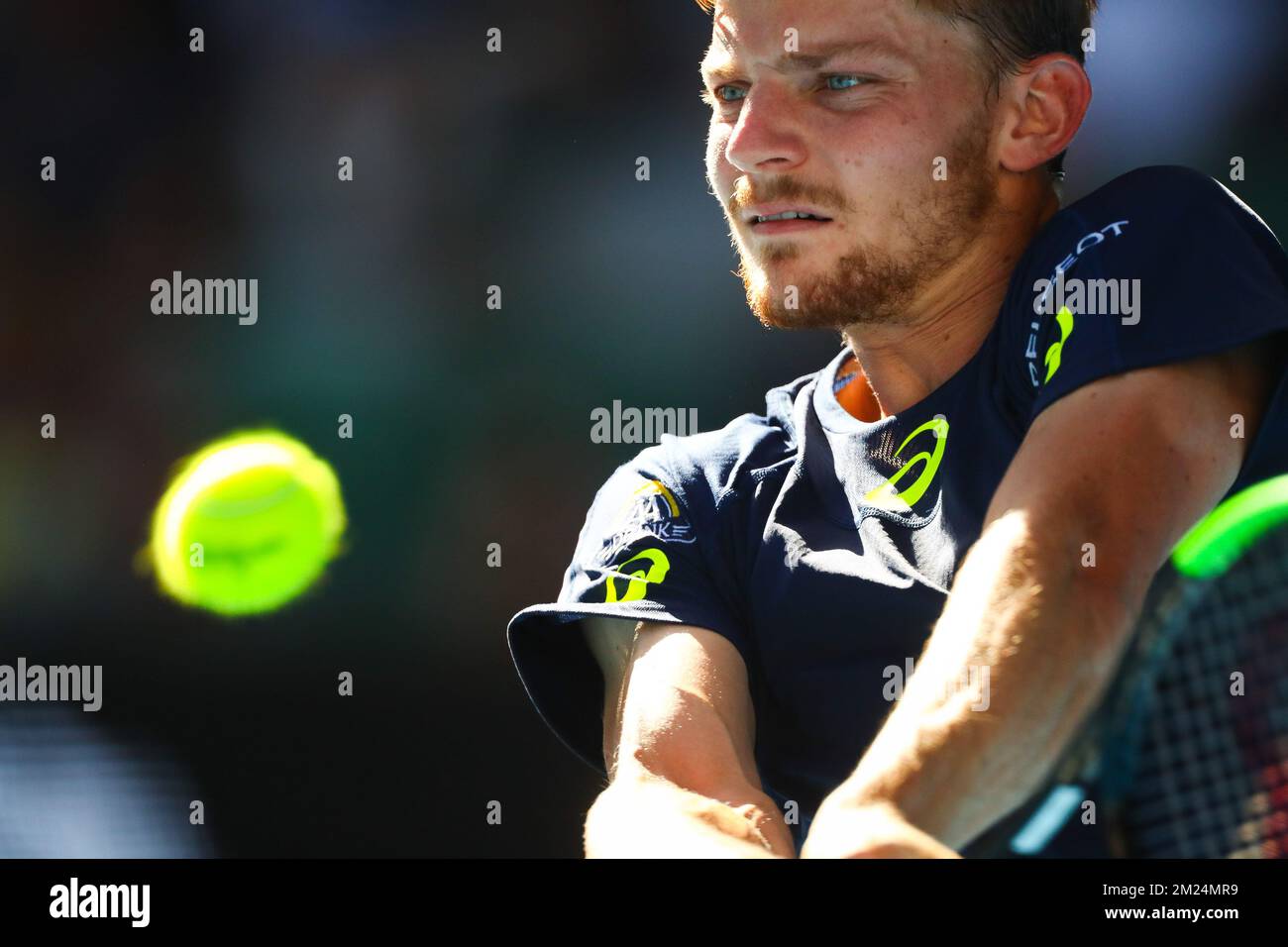 Le Belge David Goffin joue un match de Quaterfinales masculin entre le ...