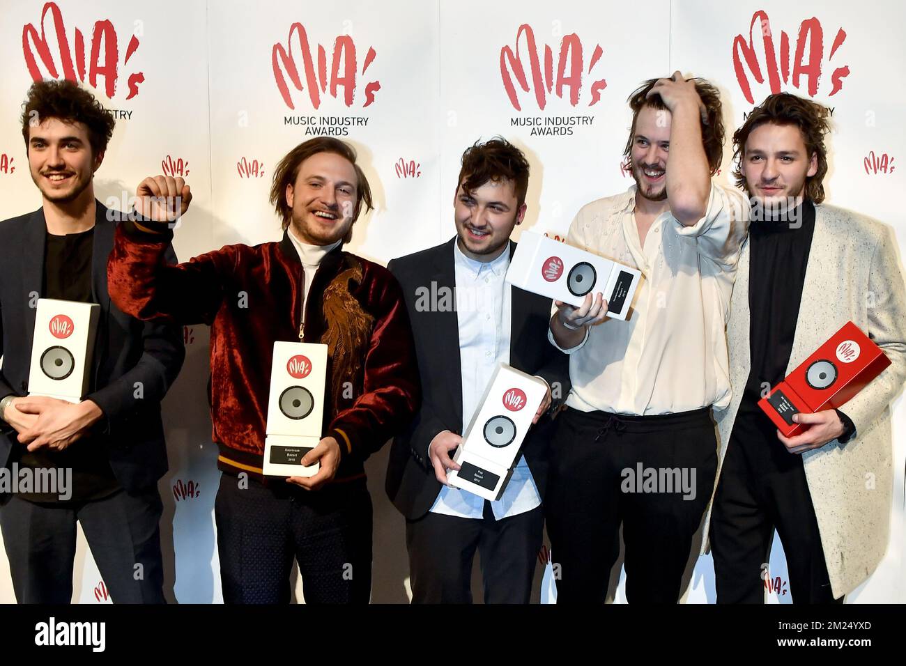 Bazart photographié lors de la dixième édition du prix MIA (Music Industry Award), à Bruxelles ...