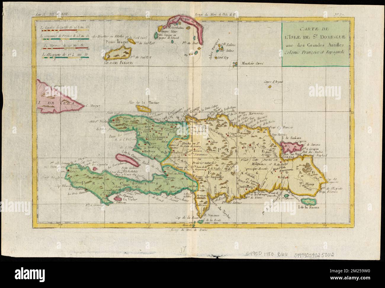 Carte de l'Isle de St. Domingue une des grandes Antilles, colonies ...