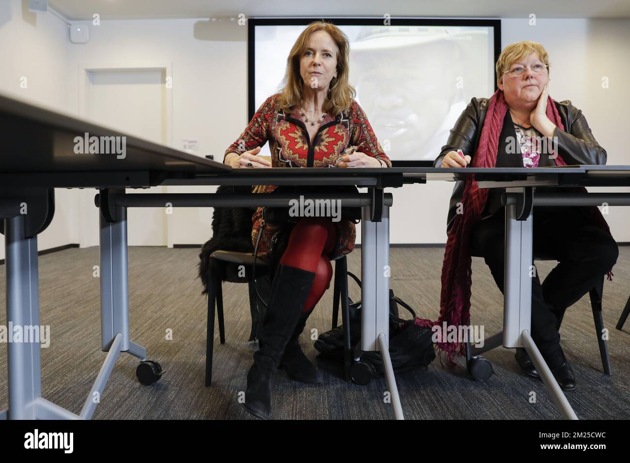 Nathalie Gilson, présidente de Brutele, et Anne-Marie Boeckaert ...