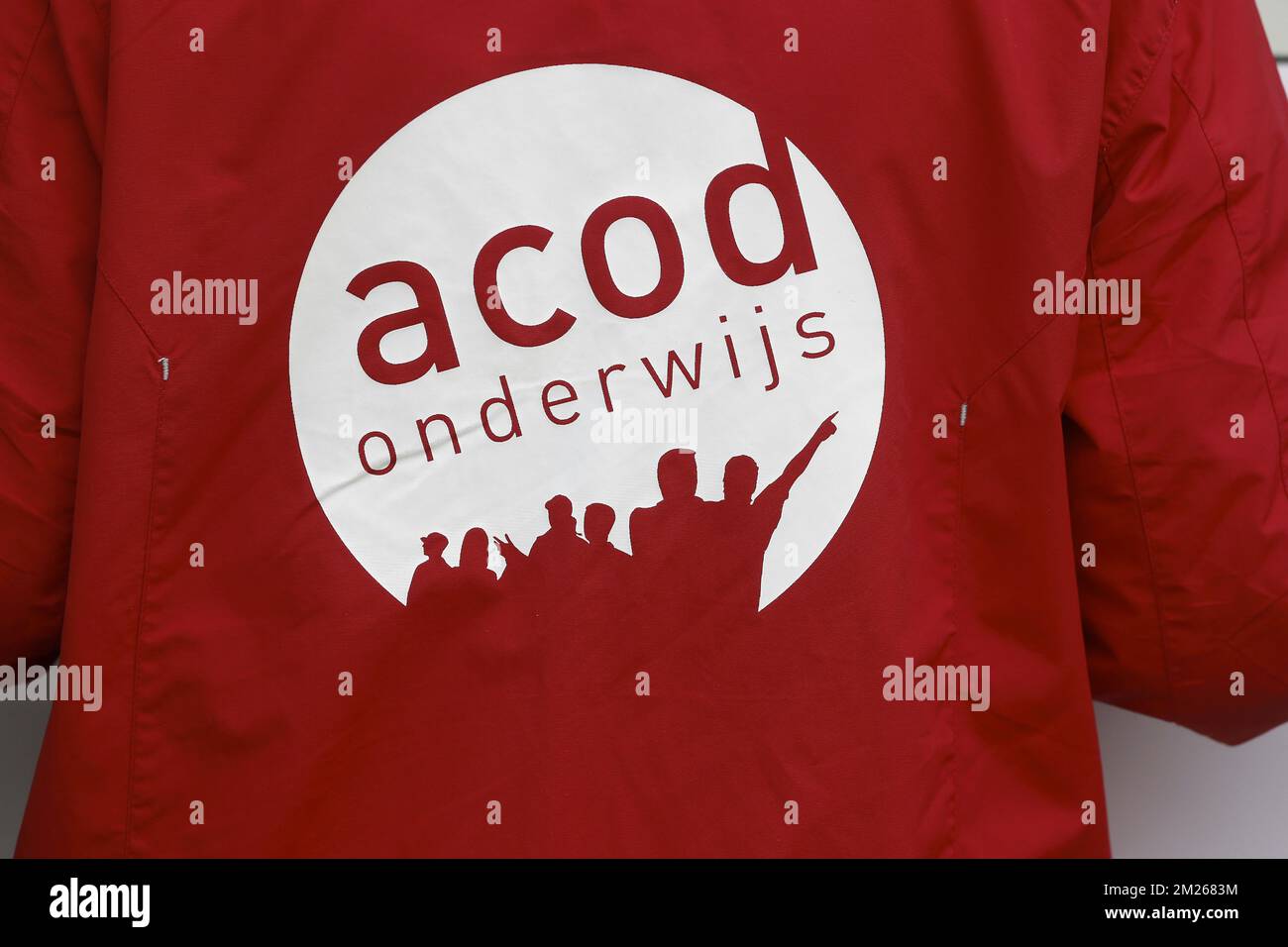 L'illustration montre le logo ACOD onderwijs lors d'une action des ...