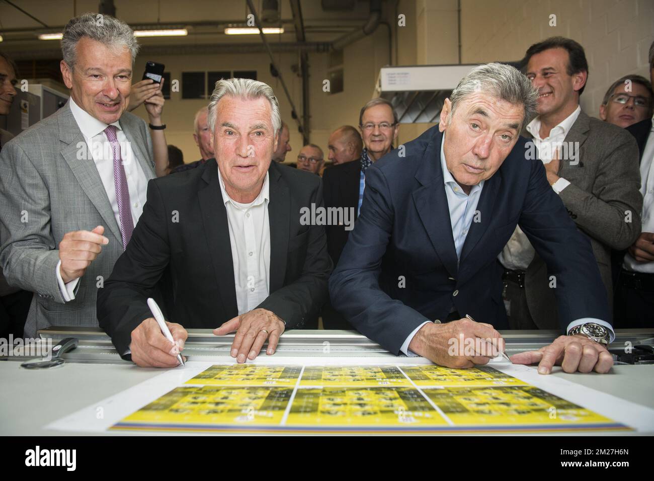 Koen Van Gerven, PDG de Bpost, Lucien Van Impe, ancien cycliste belge ...
