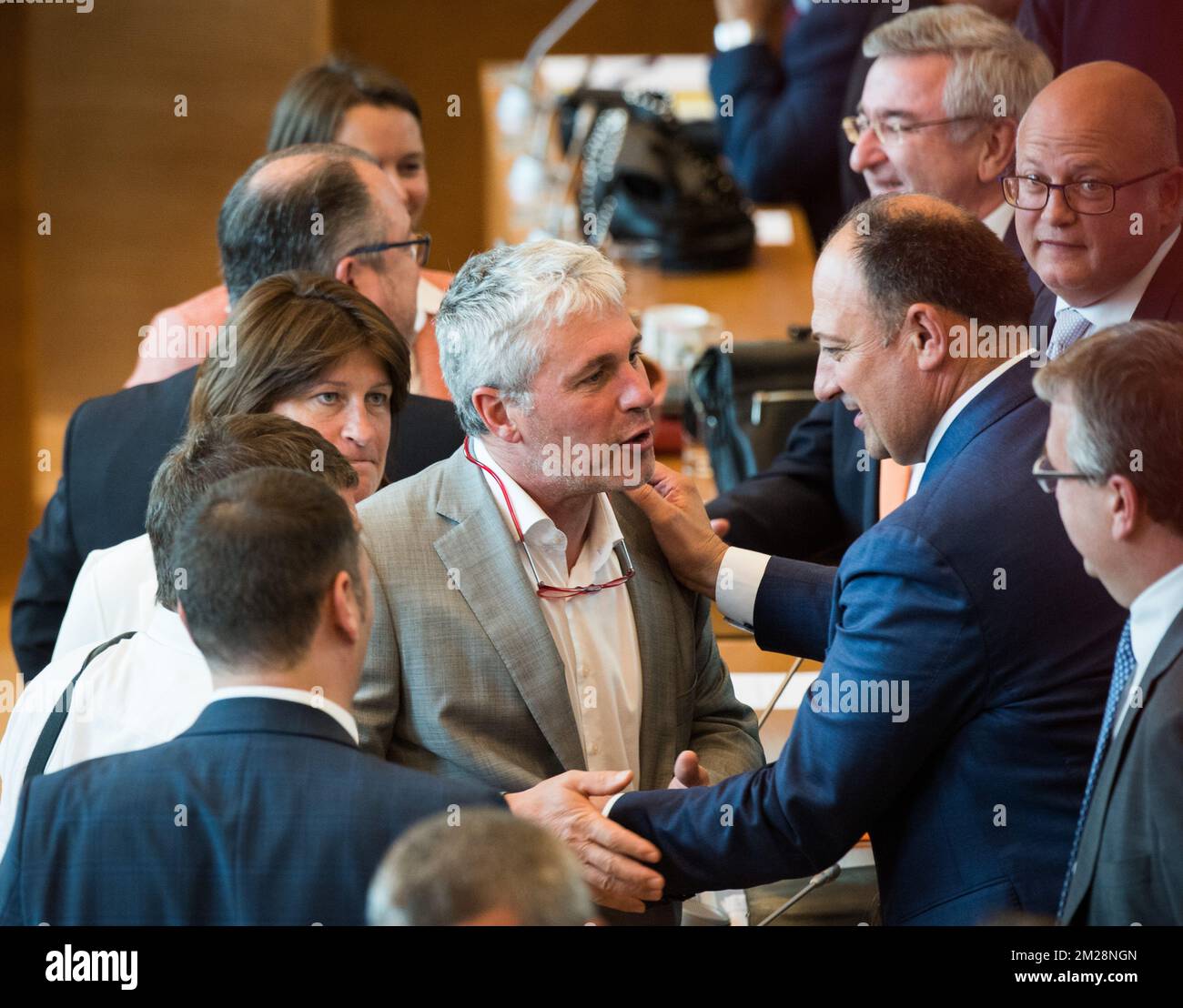 M. Jacqueline Galant (enceinte), ancien ministre wallon des pouvoirs ...