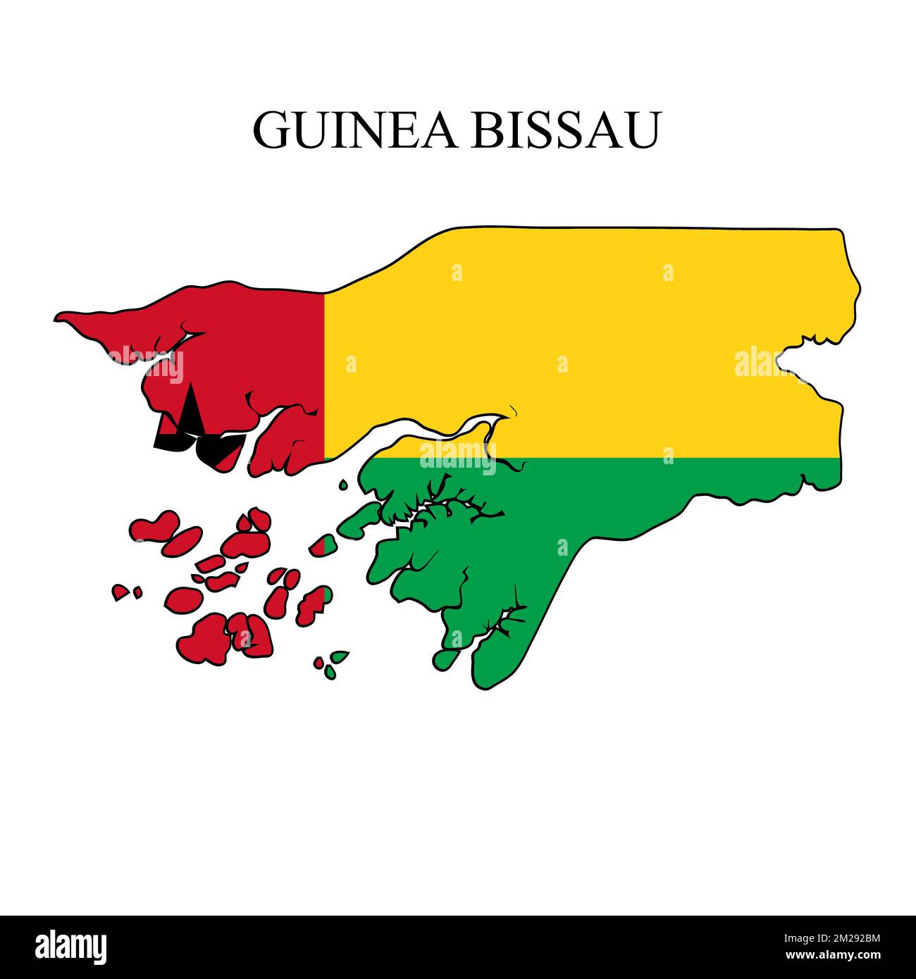 Guinea bissau map Banque d'images vectorielles - Alamy