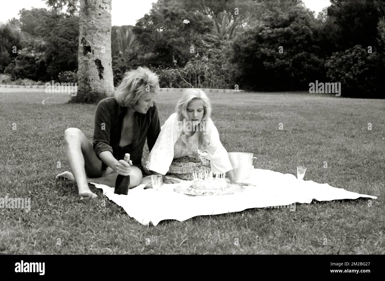 Johnny hallyday | Johnny hallyday et Sylvie Vartan Archives 'années 70' 20/06/1973 Photo Stock ...
