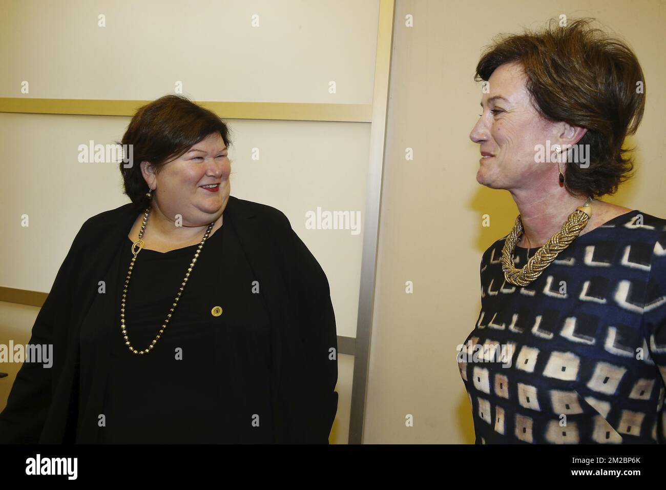 Ministre de la Santé et des Affaires sociales Maggie de Block et ...