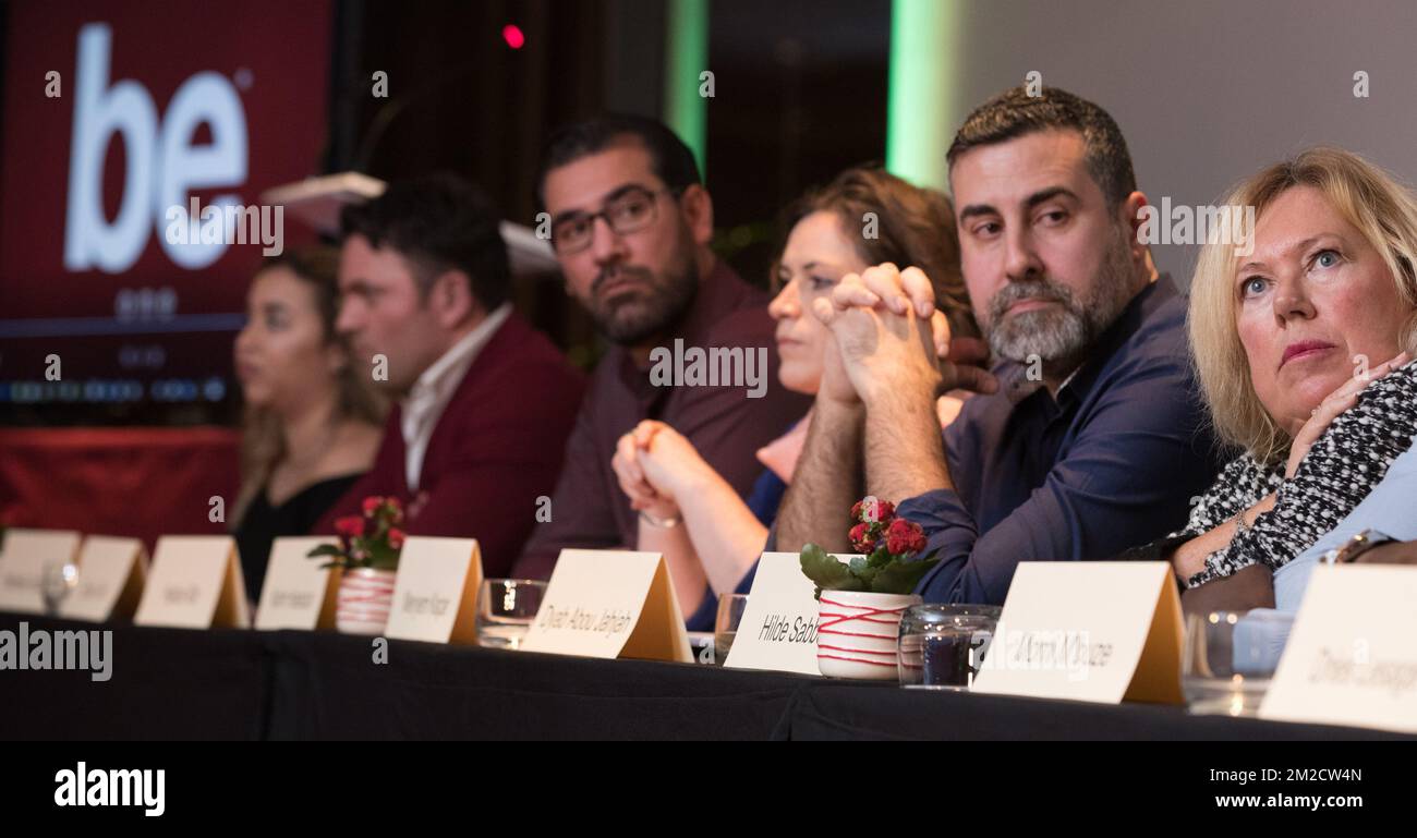 Photo de Dyab Abou Jahjah et Hilde Sabbe lors de la présentation de BE ...