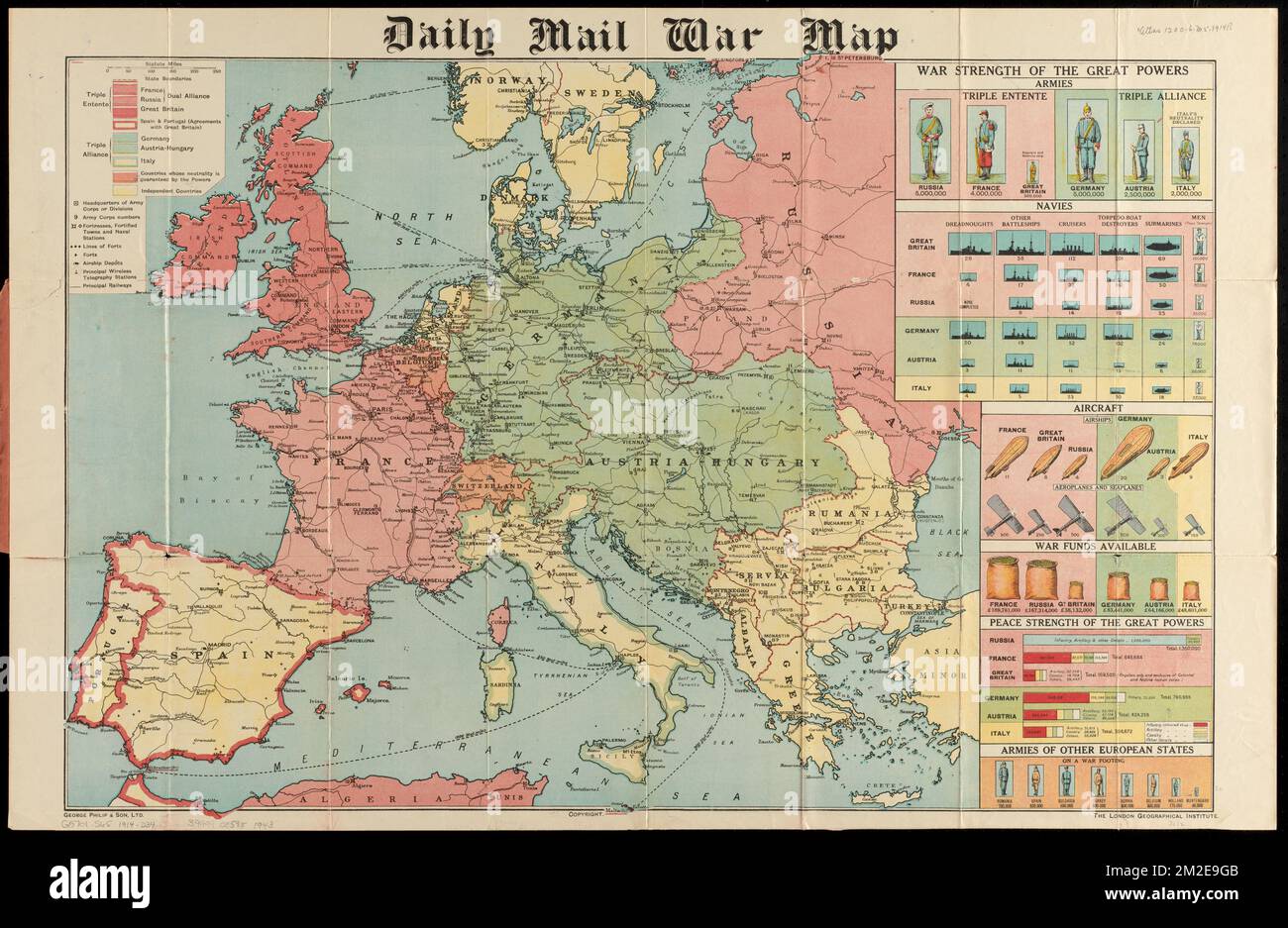 Carte quotidienne de la guerre du courrier , Guerre mondiale, 1914-1918 ...