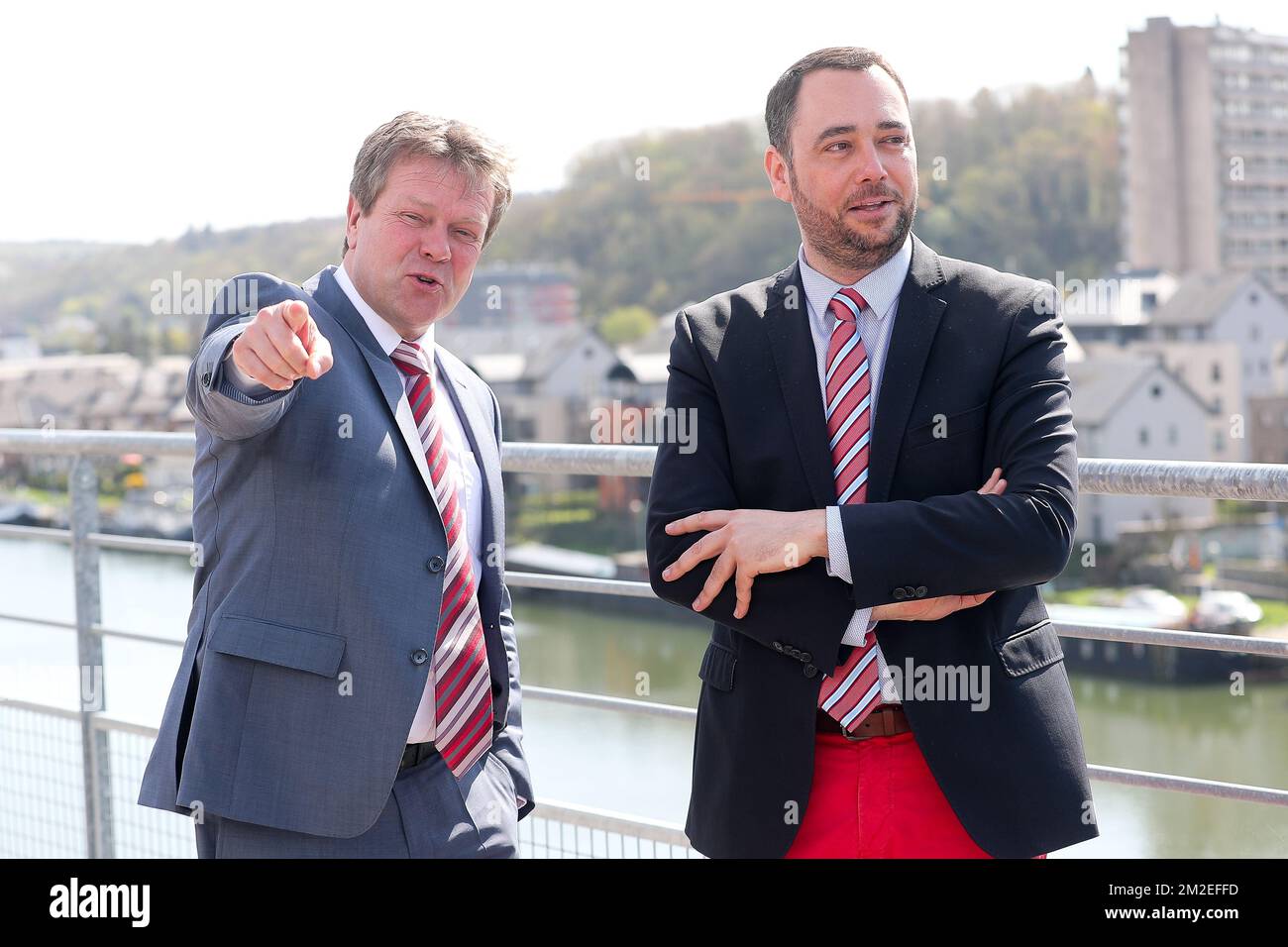 Clemens Scholzen, futur PDG de CBC et Maxime Prevot, maire de Namur ...
