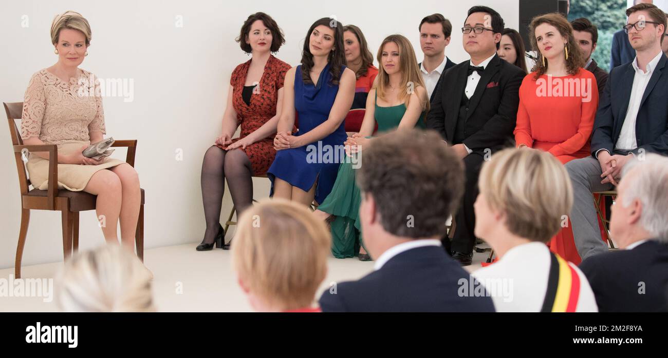 La reine Mathilde de Belgique, la finaliste belge Mariannen Croux, la ...