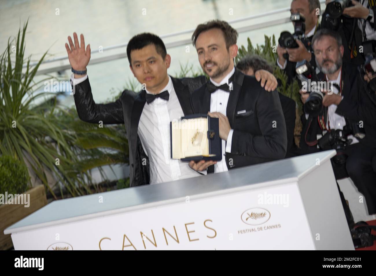 Le directeur australien Charles Williams (R), Le court-métrage Palm d ...