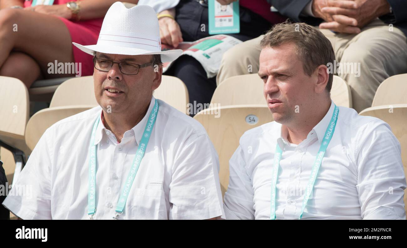 Tennis Vlaanderen Président Dirk de de Maeseneer et CEO Gijs Kooken ...