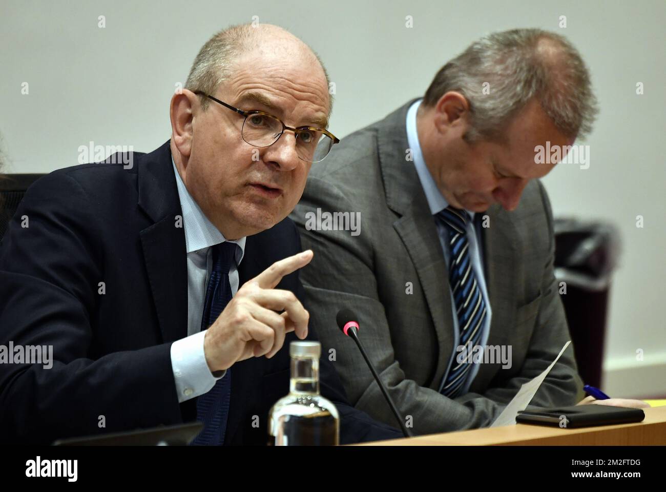Photo du ministre de la Justice Koen Geens lors d'une session de la ...