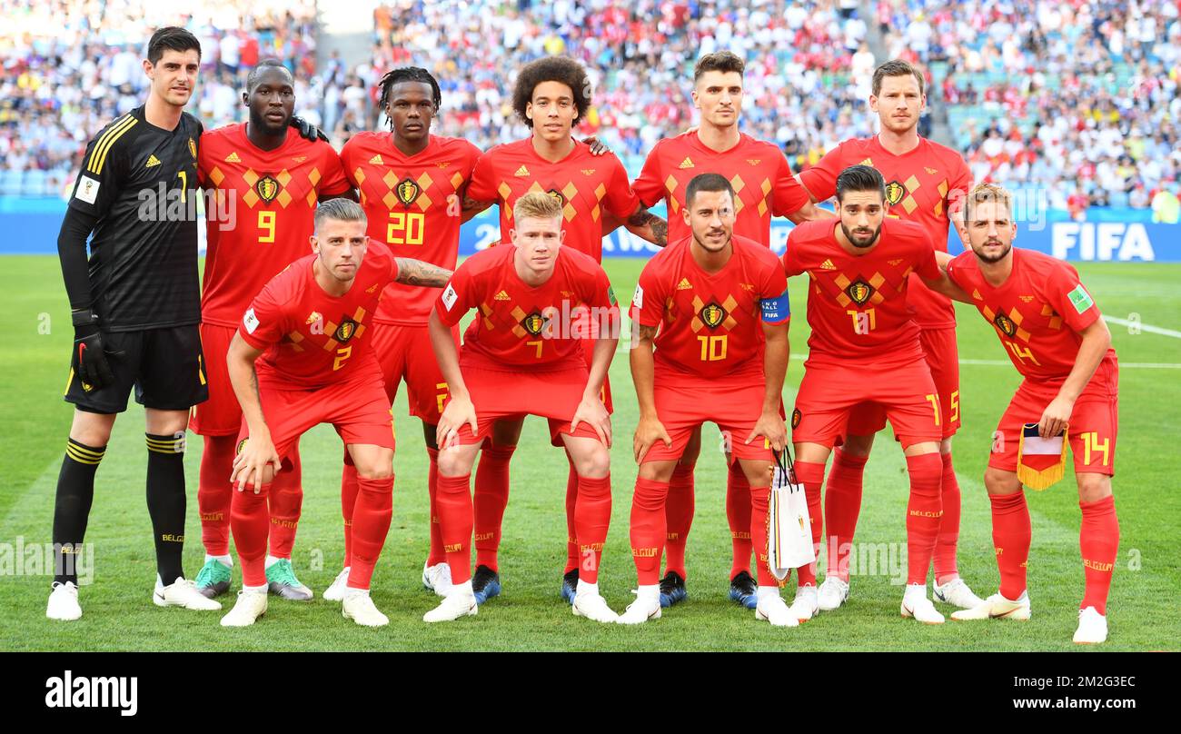 (Haut) 01 le gardien de but de Belgique Thibaut Courtois, Romelu Lukaku de Belgique, Dedryck ...