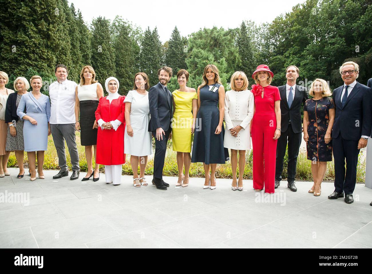 Karin Ratas, wife of Estonia PM, Ulla Lofven, wife of Sweden PM, Mojca ...