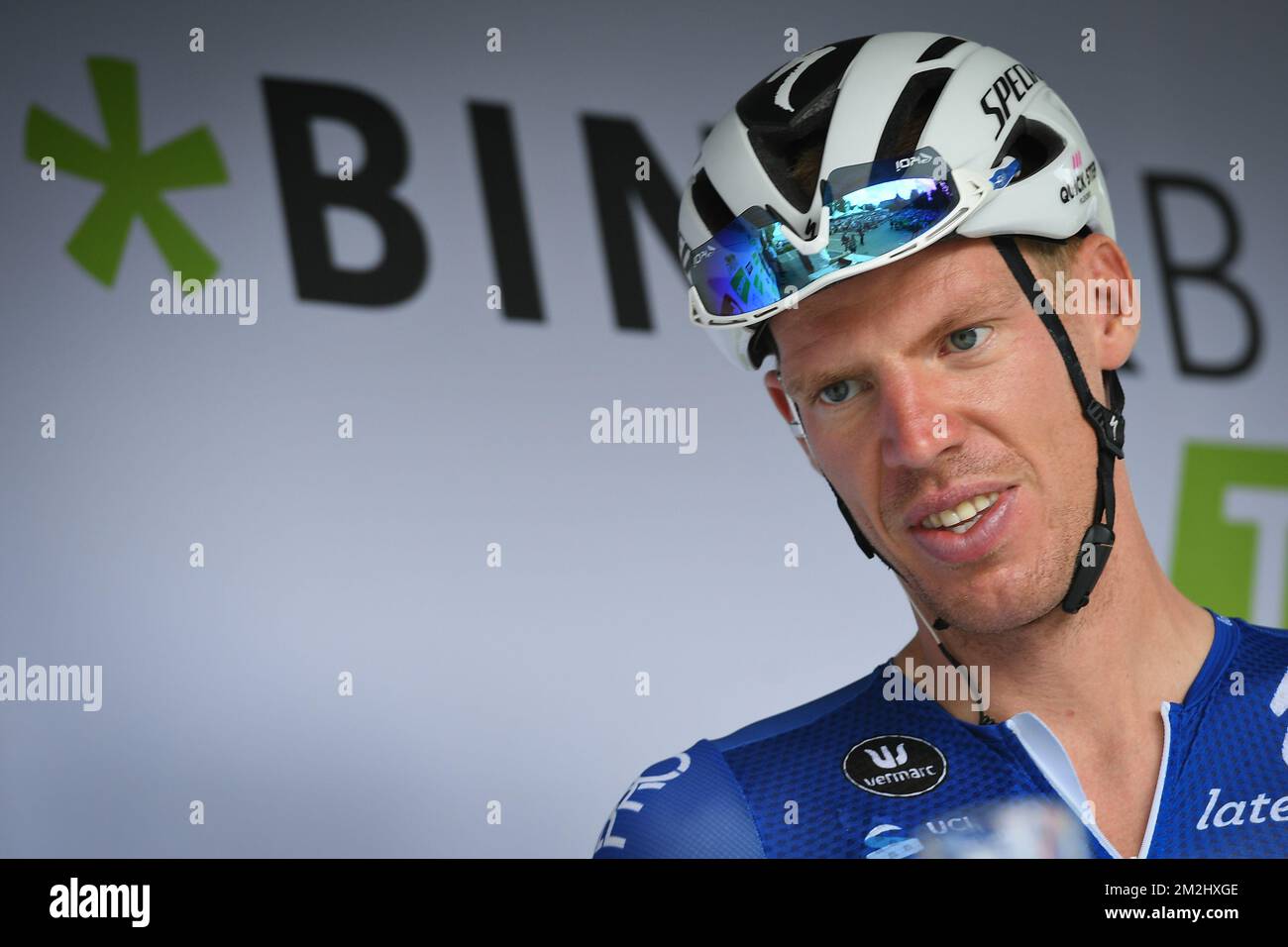 Belge Tim Declercq des étages Quick-Step photographiés au début de la ...