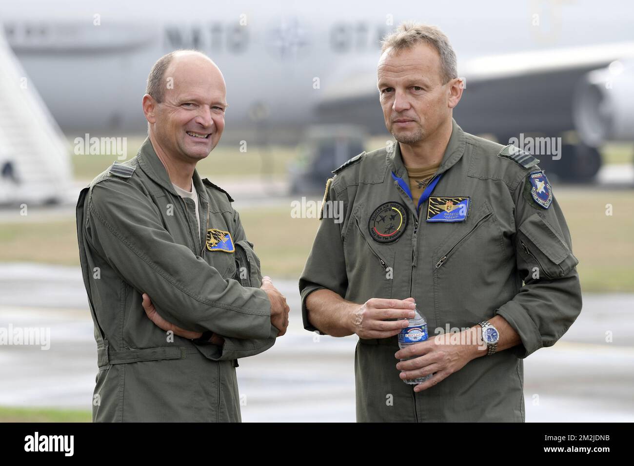 Le général Major Frederik Vansina (chef de l'armée de l'air belge) et ...