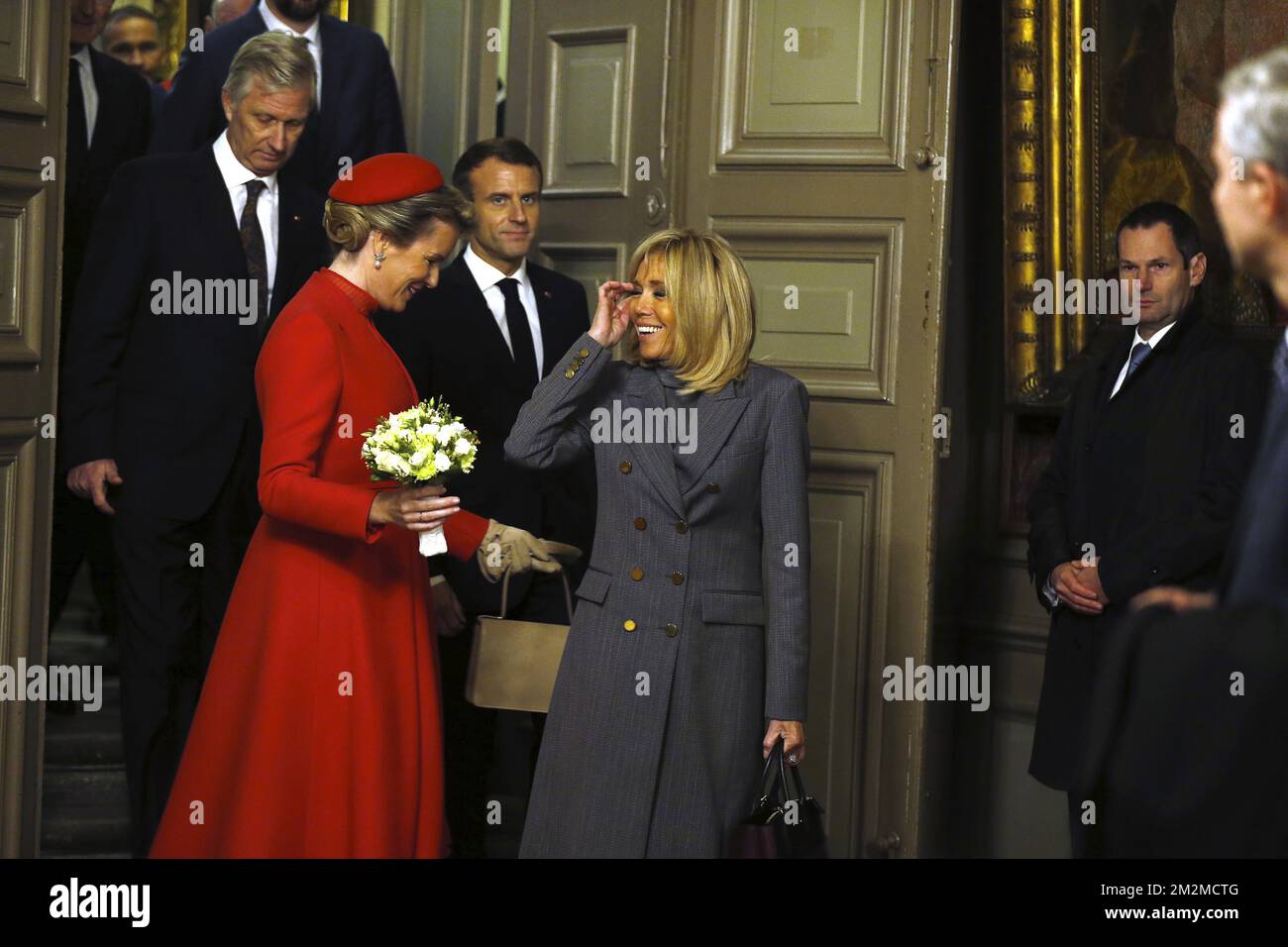 Roi Philippe - Filip de Belgique, Président de France Emmanuel Macron ...