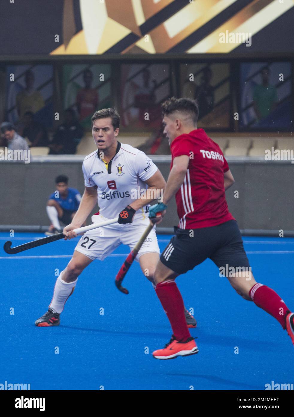 Tom Boon de Belgique photographié en action lors d'un match de l'équipe ...
