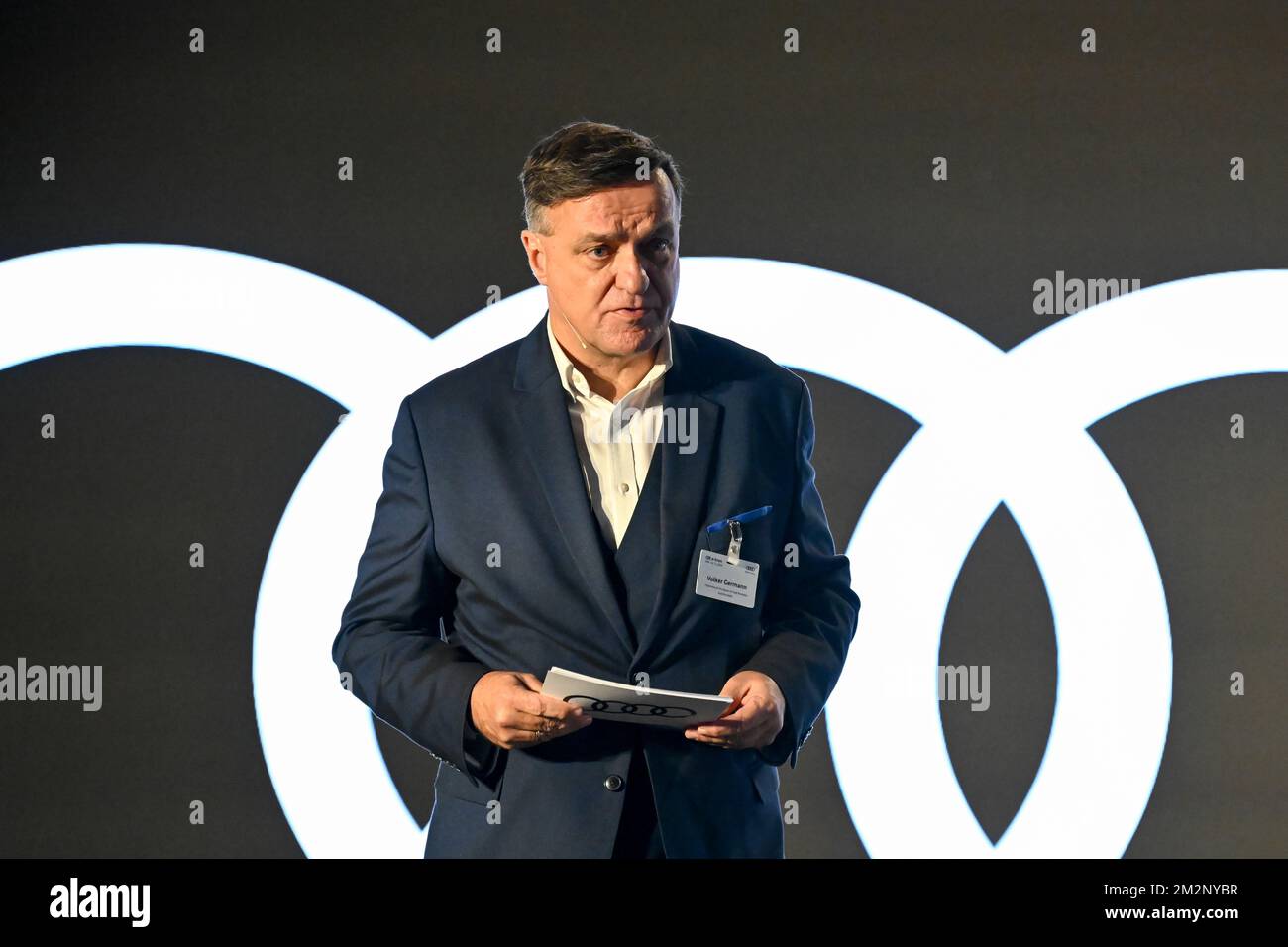 Bruxelles, le 14 décembre 2022. Volker Germann, PDG d'Audi Brussels, a ...