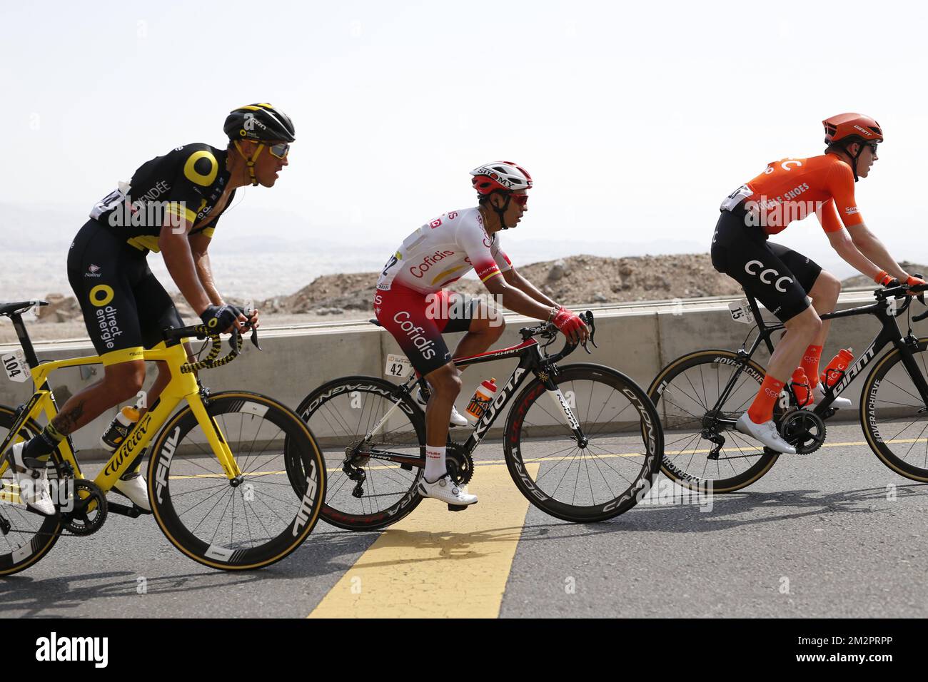 Français Damien Gaudin de Direct Energie, colombien Darwin Atapuma de ...