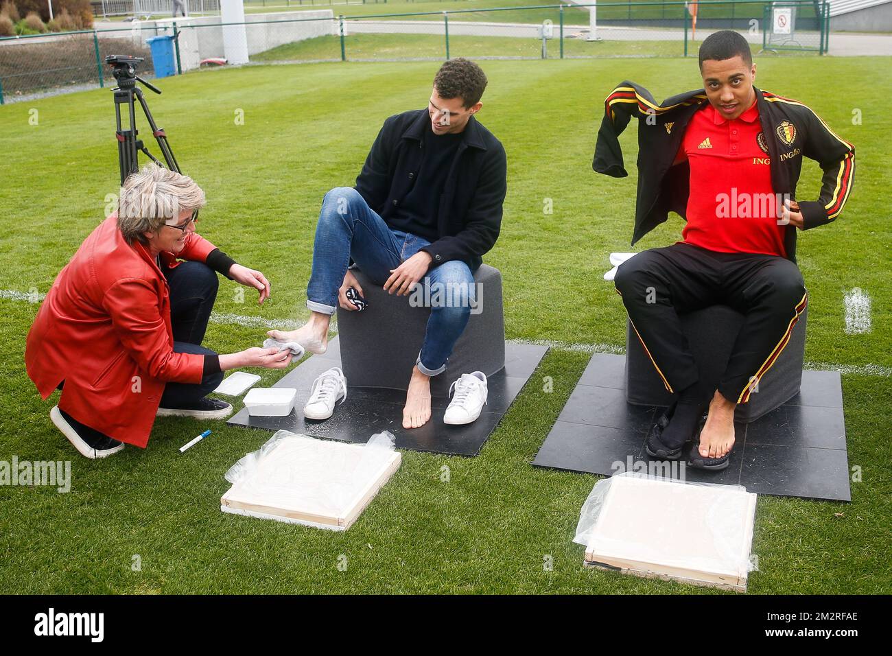 Jonathan Borlee et Youri Tielemans de Belgique photographiés lors d'une ...
