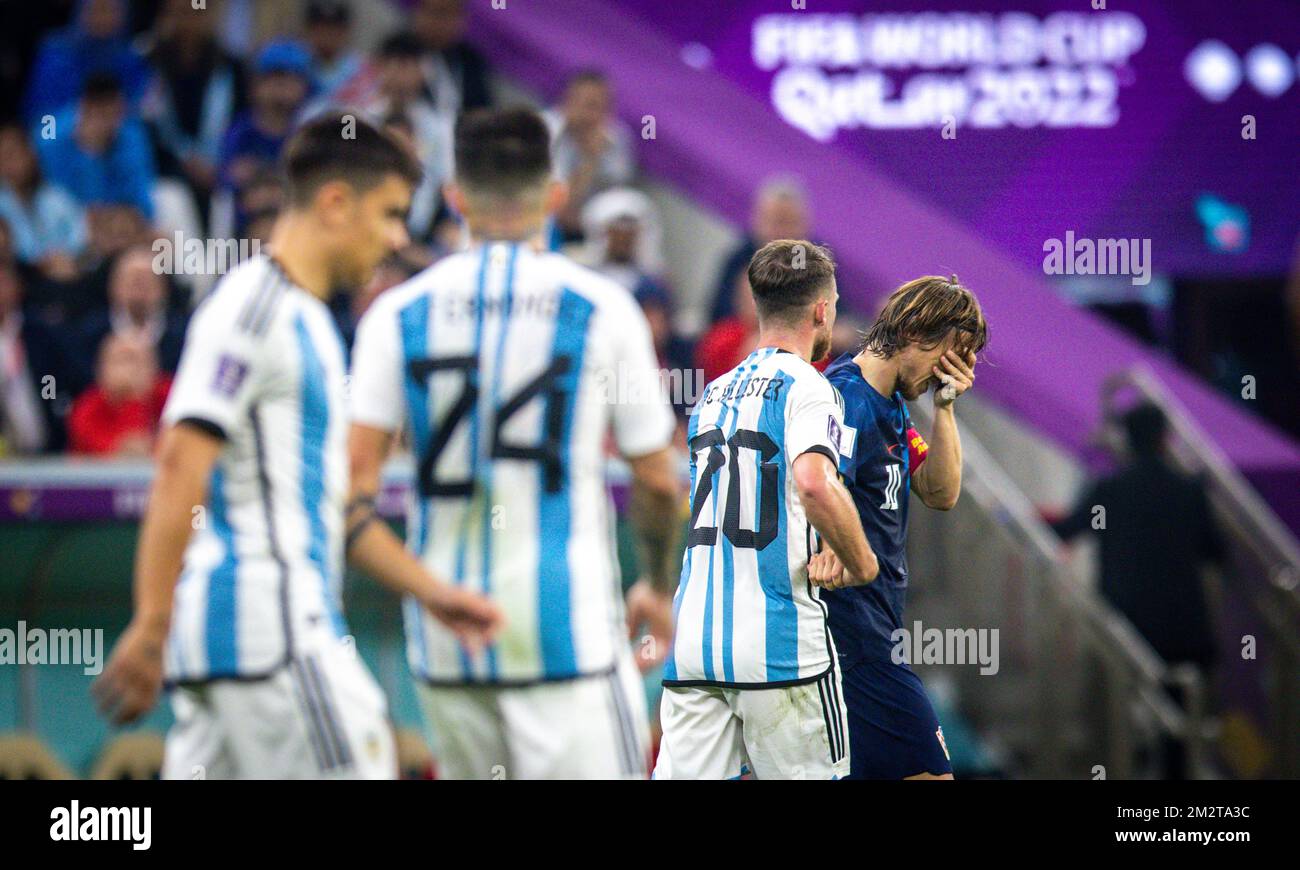Doha, Qatar. 13th décembre 2022. Luka Modric (Kroatien), Alexis Mac ...