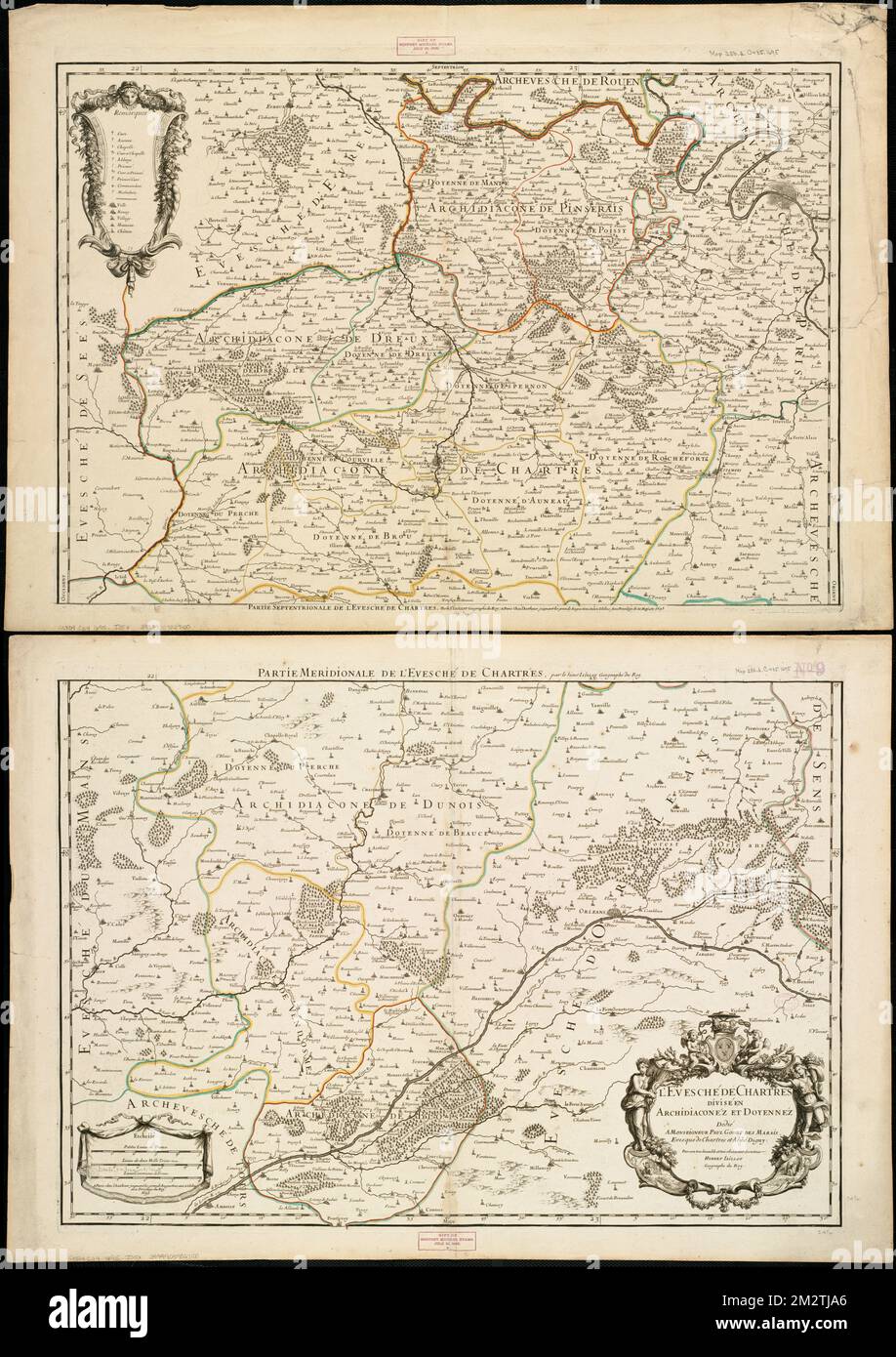 L'Evesché de Chartres dìvìsee en archìdìaconéz et doyennéz , Église ...
