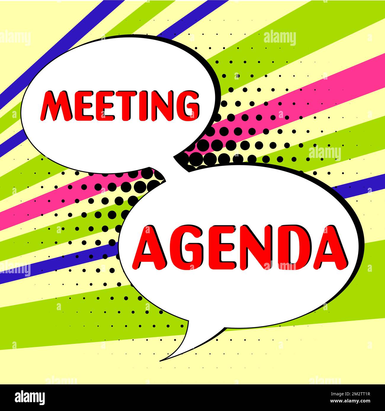 Rédaction affichage du texte ordre du jour de la réunion. Le mot écrit sur un ordre du jour ...