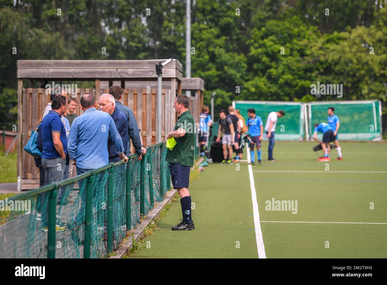 Illustration prise au club de hockey Inter mol, scène d'un incident de ...