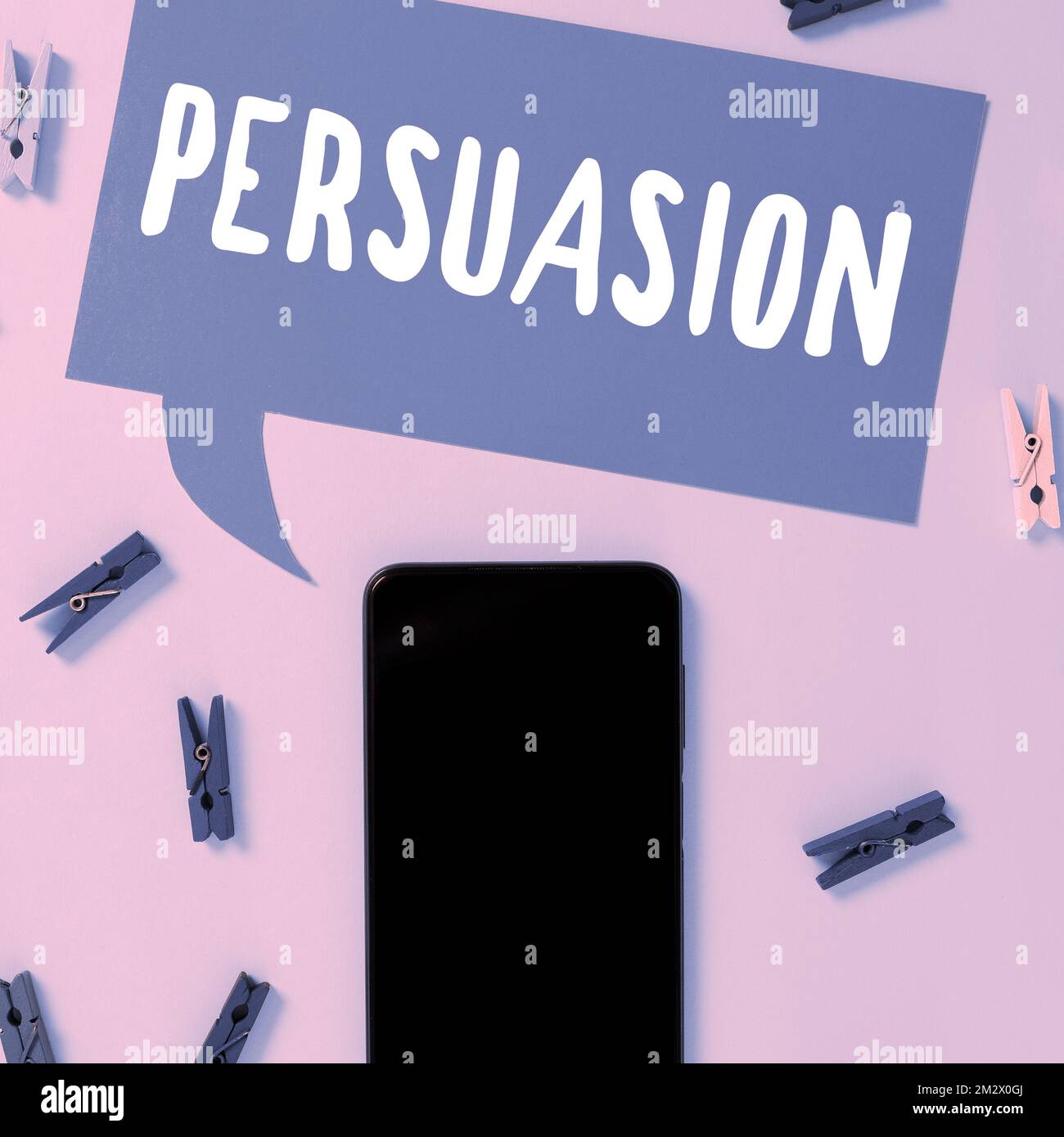 Persuasion de légende conceptuelle. Les affaires montrent l'action ou le fait de persuader ...