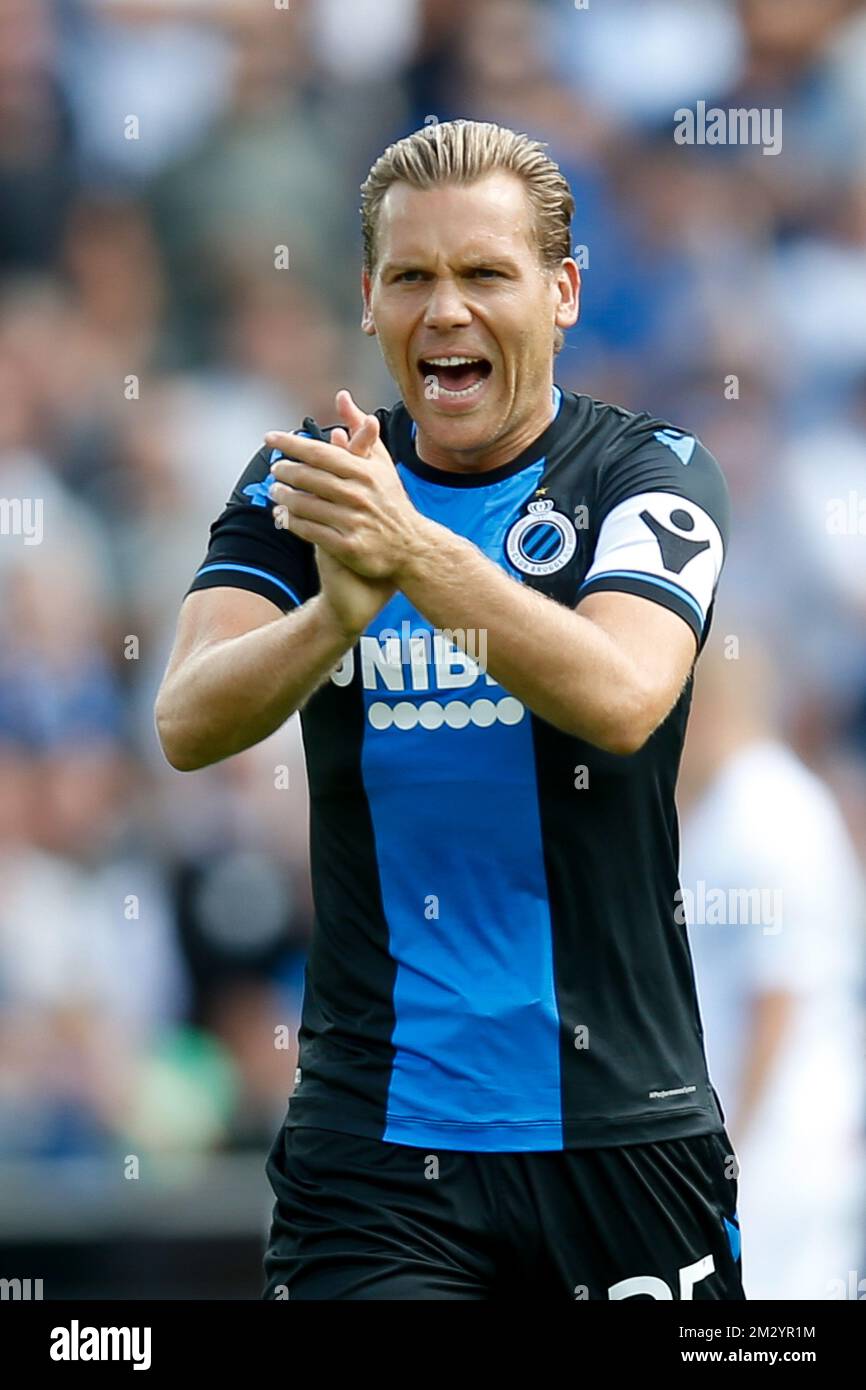 Ruud Vormer du Club photographié lors d'un match de football entre le ...