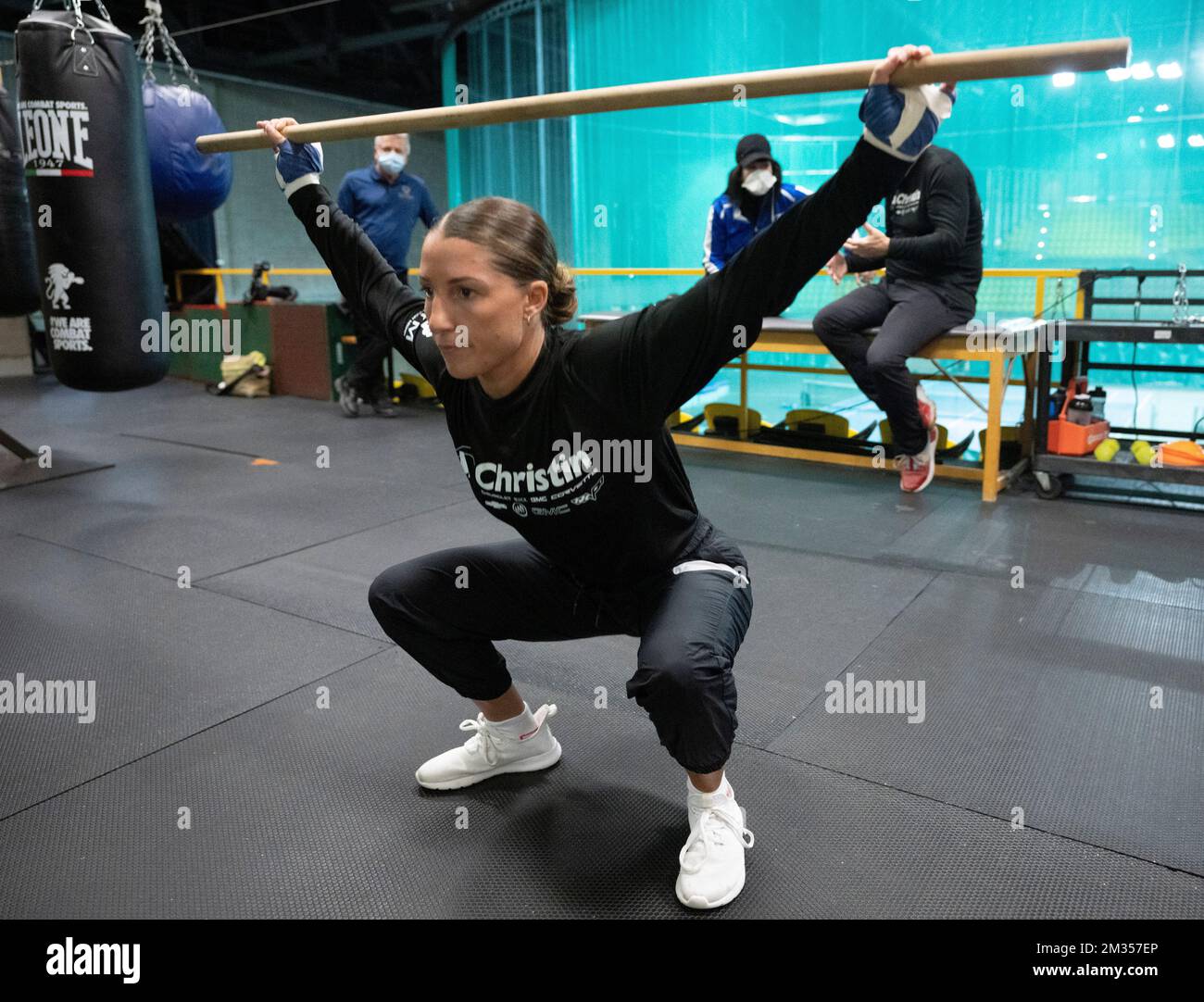 Kim Clavel, WBC légère mouche poids boxe champion du monde, trains ...