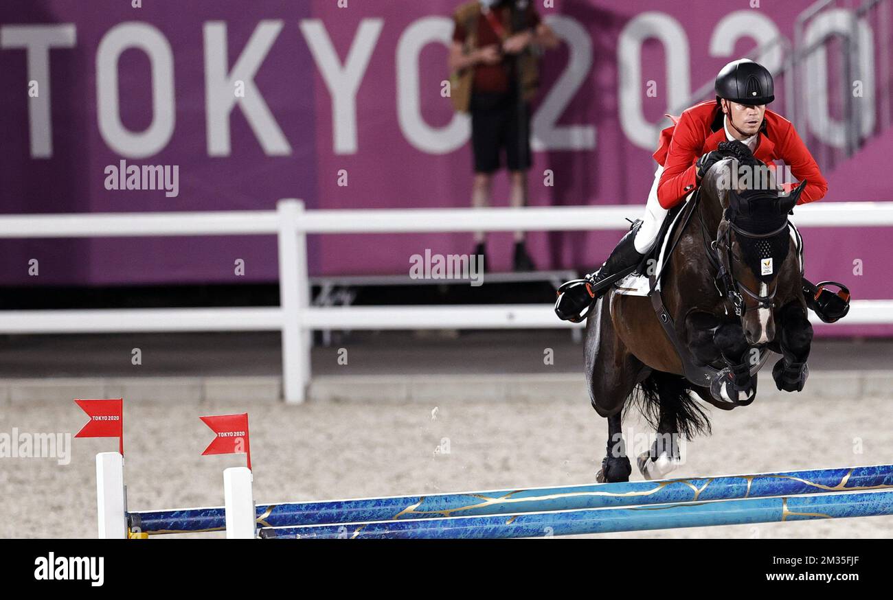 Jerome Guery, cavalier équestre belge, et son cheval Quel Homme de Hus ...