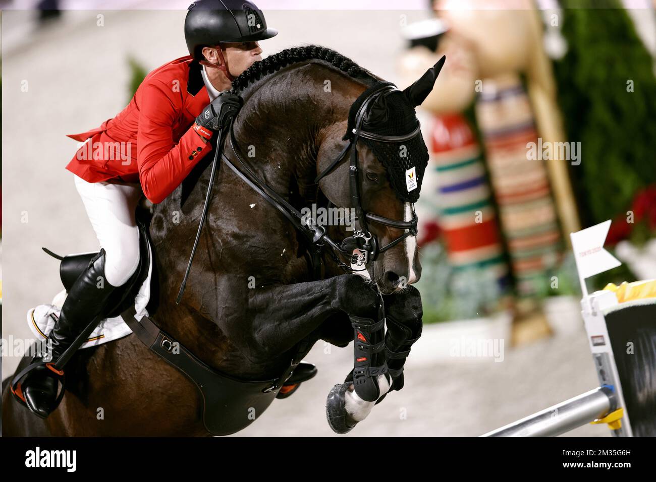 Jerome Guery, cavalier équestre belge, et son cheval Quel Homme de Hus ...