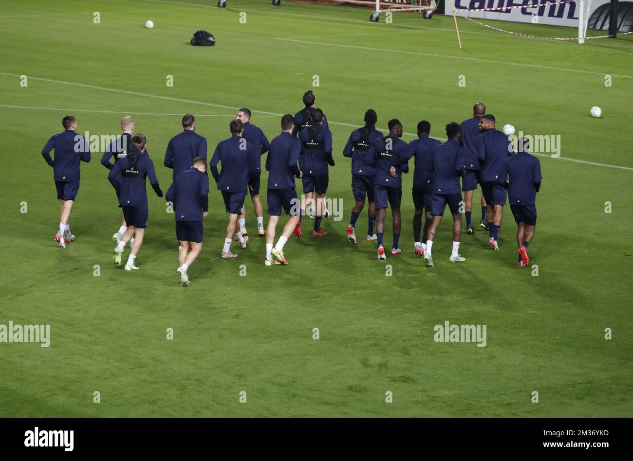 Les joueurs de Gent photographiés lors d'une session d'entraînement de ...
