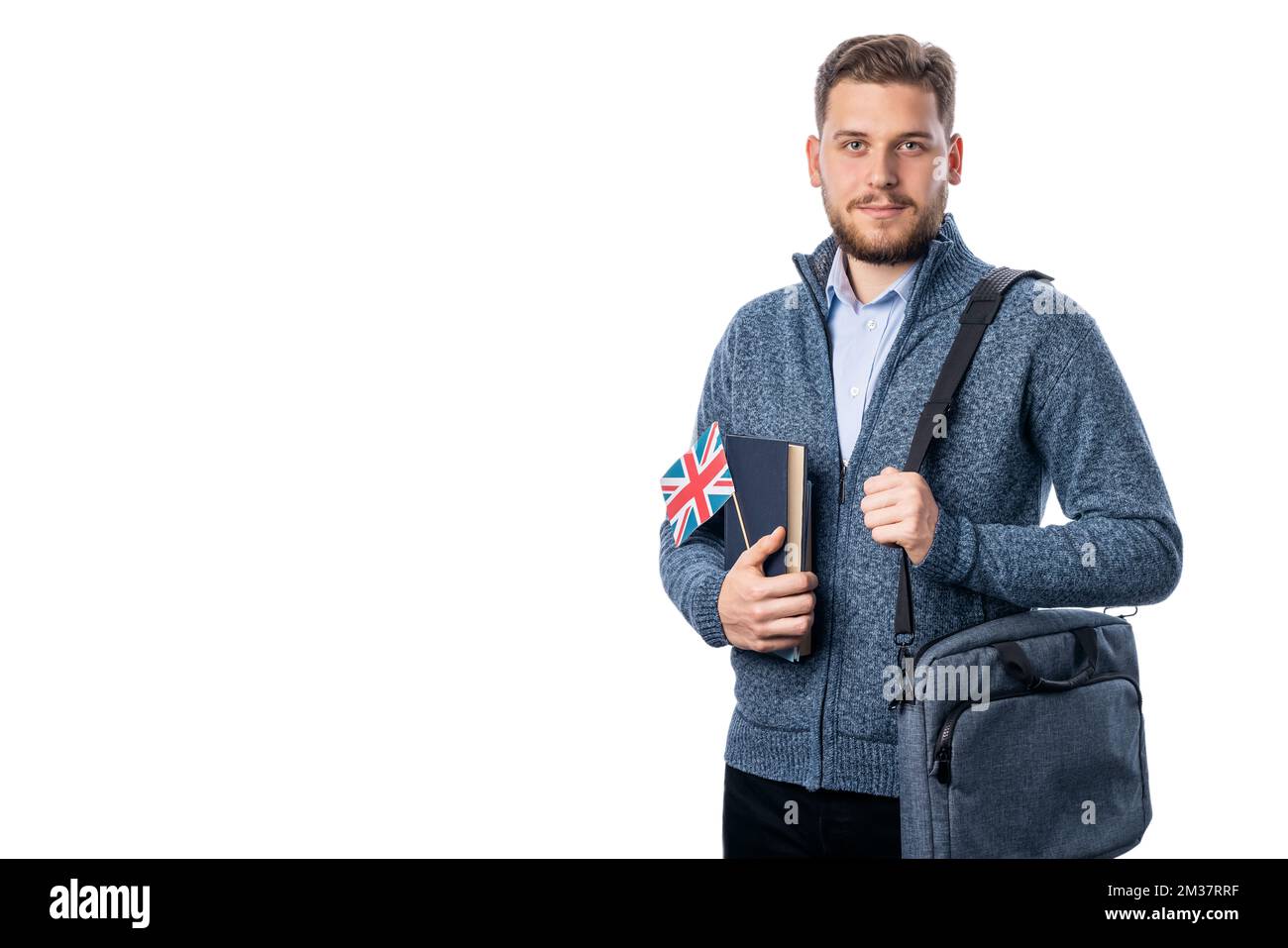 Homme avec drapeau britannique Banque de photographies et d’images à ...